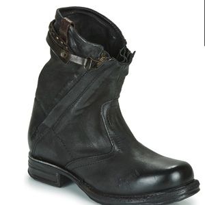 A.S.98 | Shoes | As98 Saint Metal Zip Black Leather Boots | Poshmark